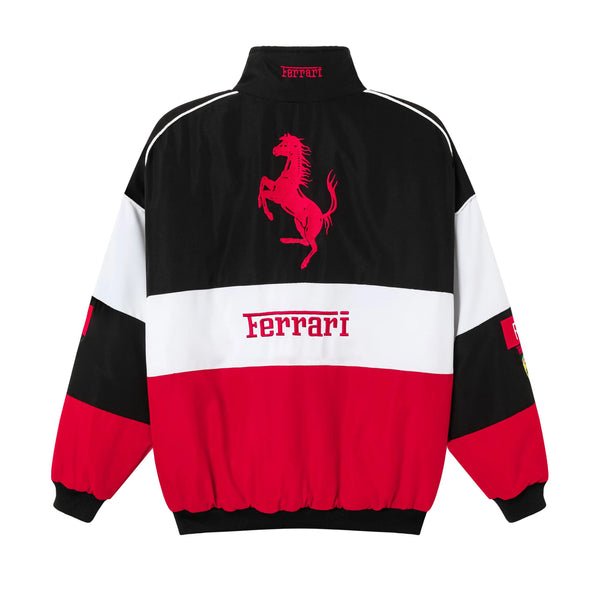White Ferrari Vintage Racing Jacket | Sportcify